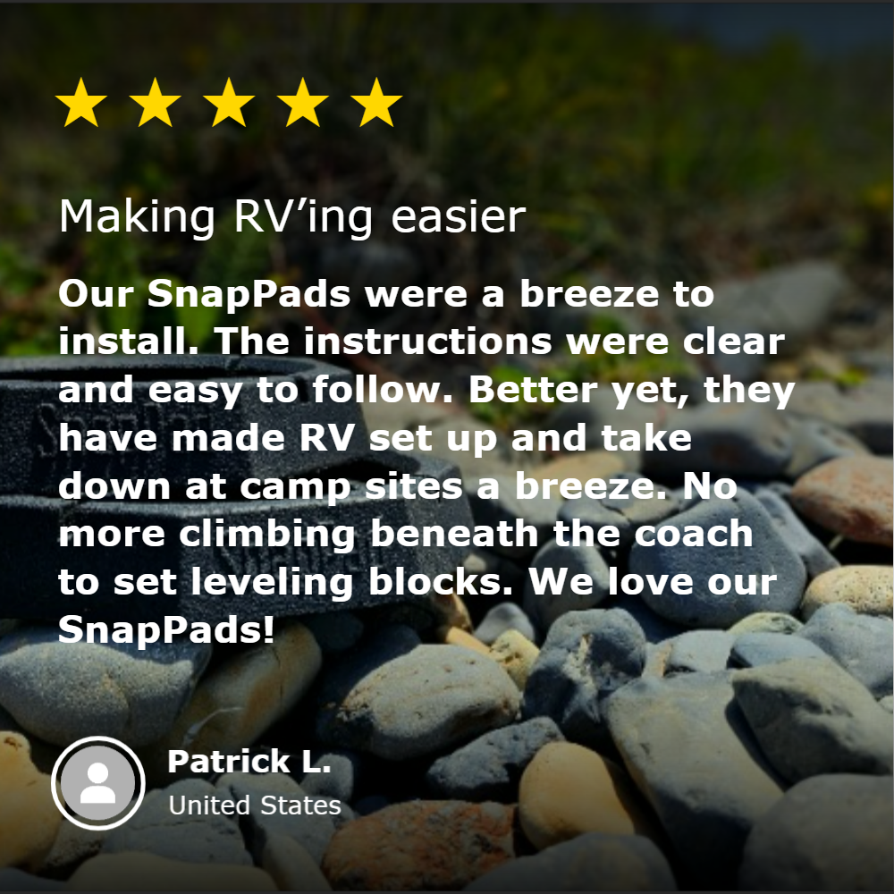 XTRA 4-Pack | Class A Motorhome Permanent Jack Pads | RV SnapPad®